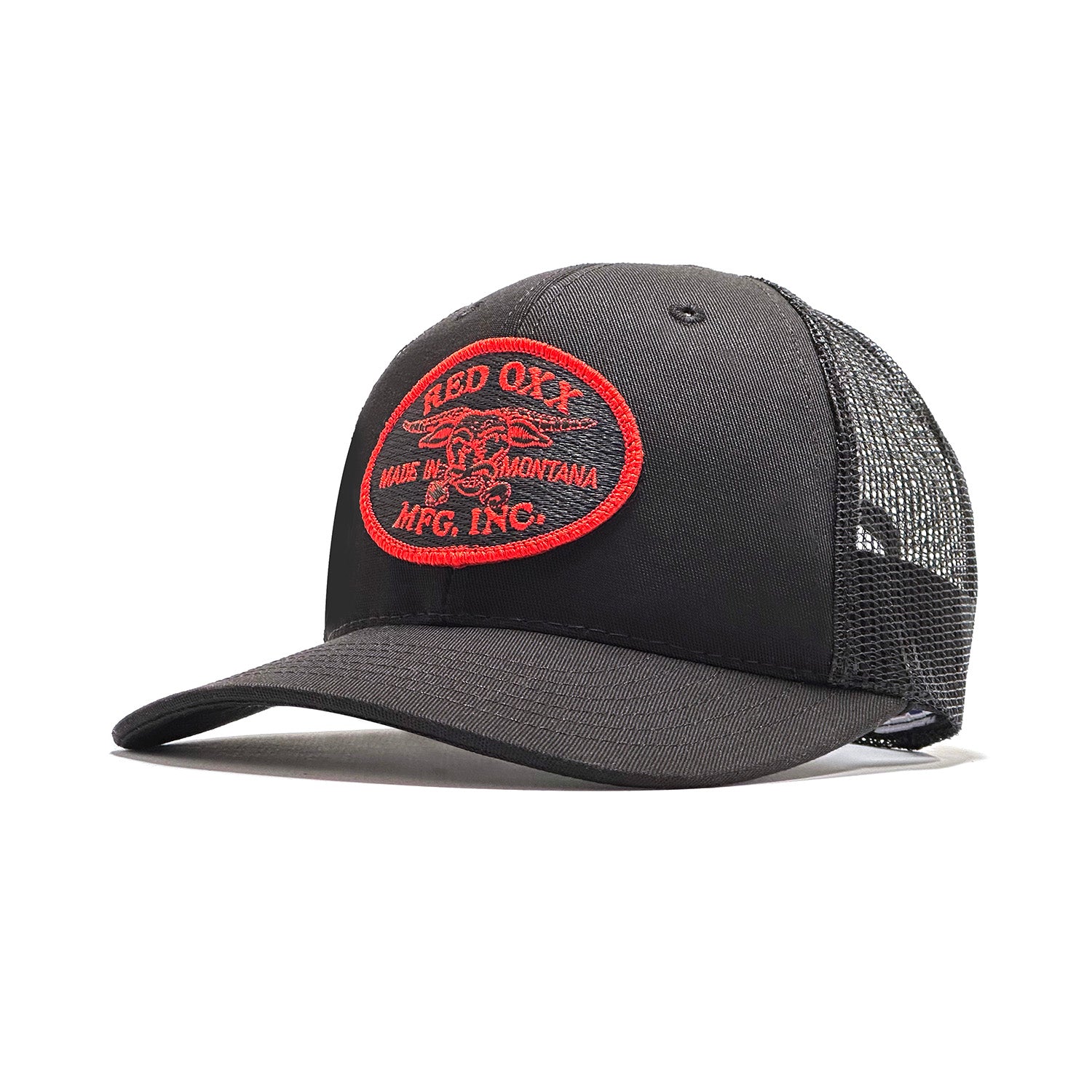 Red Oxx Patch Flat Bill Trucker Hat