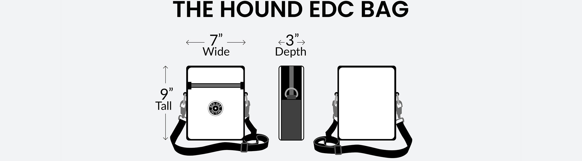 Men's EDC Crossbody Sling Bag | The Hound EDC Bag - Made in USA Men's EDC Crossbody Sling Bag | The Hound EDC Bag - Made in USA